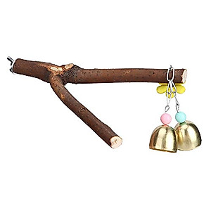 Bird Branches Perch, Natural Wooden Parrot Wood Fork Standing Perch Parrot Chewing Biting Toy Cage Accessories for Parrots, Parakeets Cockatiels, Conures, Macaws, Love Birds, Finches(#2)