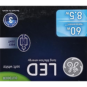 GE Lighting LED Outdoor Light Bulb, 10.5 Watt (60 Watt Equivalent) Soft White, Medium Base, Dimmable (1 Count)