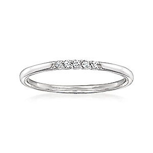 RS Pure by Ross-Simons Diamond-Accented Ring in Sterling Silver. Size 6