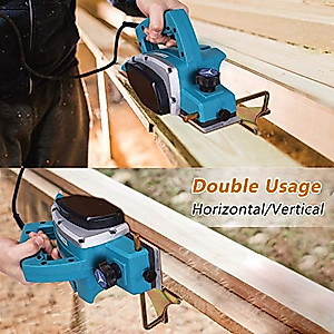 Electric Hand Planer, Electric Hand Planers Woodworking, 110v Portable Handheld Wood Planer Woodworking Power Tool for Home Furniture Us Plug
