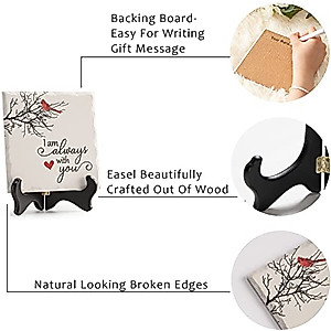 LukieJac Red Cardinal Gifts Decor Condolence Memorial Gifts For Loss Of Mother Father Husband In Loving Memory Funeral Remembrance Memory Plaque Wooden Stand Bereavement Grief Gifts For Loss Of Mom