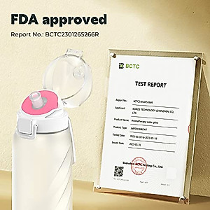 JMEY Water Bottle with Flavor Pods, 32oz/500ml Scented Water Bottle with Straw, BPA-Free and Leakproof Flip Top Sports Water Cup for Men, Women & Kids