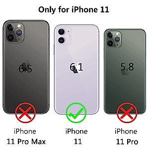 Fingic iPhone 11 Case, iPhone XI Case, iPhone 11 Belt Clip Holster Case Slim Combo Shell with Kickstand Swivel Belt Clip Holster Rugged Protective Cover for Apple iPhone 11 6.1 inch 2019 - Black