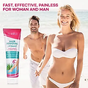 THBRO Hair Removal Cream-Painless Flawless Depilatory Cream, Skin Friendly Hair Remover Cream For Women and Men for Bikini Arm Leg Armpit
