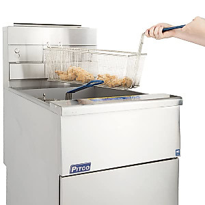 Pitco SG18-S 75 lb. Stainless Steel Floor Fryer (SG18-S 75 lb)