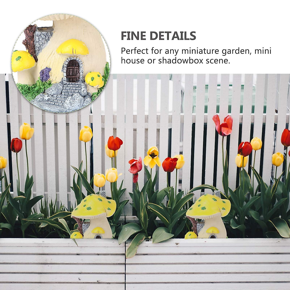 Happyyami Bonsai Ornaments Table Miniature Ornament Miniature Landscape Ornament Miniature Dollhouse Furniture Miniature House Figurine Micro Fairy House DIY Decoration Appendix Indoor