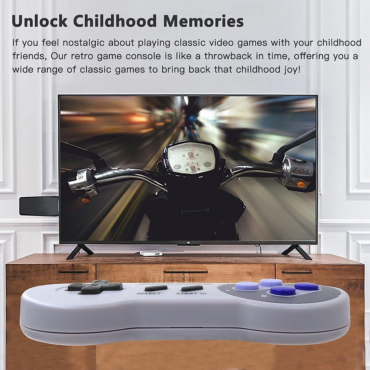 USonline911 2 Pcs 2.4GHz Wireless Gamepad Controller For Super Nintendo NES & SNES classic mini Wireless Console controller joystick games