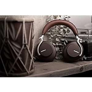 Shure AONIC 50 Wireless Noise Cancelling Headphones, Premium Studio-Quality Sound, Bluetooth 5 Wireless Technology, Comfort Fit Over Ear, 20 Hours Battery Life, Fingertip Controls - Brown