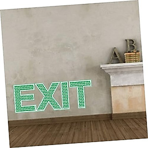 SOESFOUFU Exit Sign Sticker Luminous Exit Sign Emergency Door Exit Sign Exit Sticker Noctilucence Exit Sign Safety Exit Sign Wall Sticker Exit Wall Decal Exit Decal Exit Wall Sticker Green