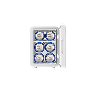 CURTIS MIS138PEP Pepsi Retro Logo, Mini Portable Compact Personal Fridge Cooler, 4 Liter Capacity Chills Six 12 oz Cans, 100% Freon-Free & Eco Friendly, White, 6