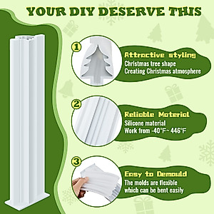 Tessco Heart Shaped Long Tube Silicone Mold Heart Shape Soap Embed Molds Column Making Supplies with Spatula 3 Pcs Binder Clips for Soap Chocolate Candy Cake