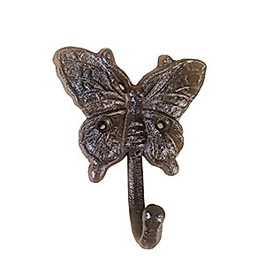 Carver's Olde Iron Lori's Rustic Brown Butterfly Bathroom Accessory Set 4 pc with Hardware