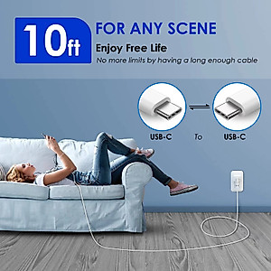 Kopatesun iPhone 15 Charger, 20W USB C Fast Charger for iPad Pro 12.9/11 inch, iPad Air, iPad 10th Gen/Mini 6, PD Wall Charger with 10 Foot USB C to C Charging Cable