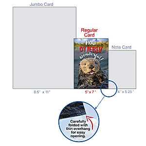 NobleWorks - Fun Congratulations Card with Envelope - Congrats Humor, Encouragement Greeting - Otterly Awesome C6574FCGG