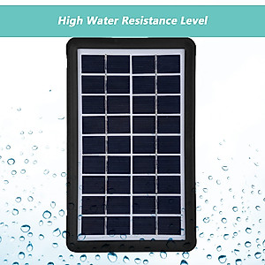 Richer-R Solar Panel, 9V 3W Solar Board Waterproof 93% Light Transmittance Poly Silicon Solar Cell 9 Volt Monocrystalline Solar Panel,up to 93% Tansmittance