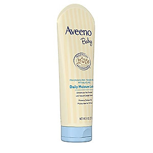 Aveeno Baby Daily Moisture Lotion with Natural Colloidal Oatmeal & Dimethicone, Fragrance-Free, 8 oz