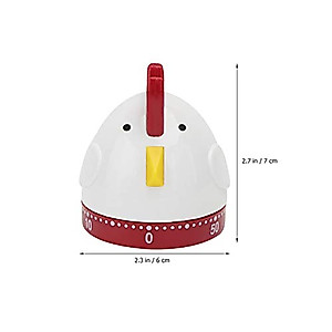 Cabilock Kitchen Chicken Timer Cartoon Cock Mechanical Timers 60 Minutes Rooster Kitchen Cooking Timer Clock Alarm Manual Timer