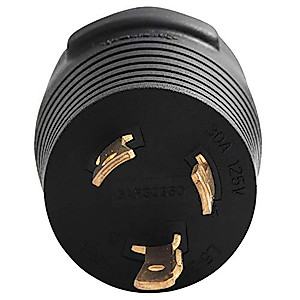 Leisure Cord RV 3-Prong Male Generator Adapter Plug Converter, Nema L5-30P Male to14-50R Female 30A / 50Amp (3-Prong 50 Amp)