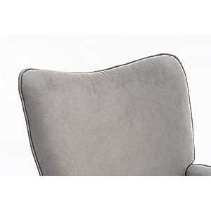 Devion Furniture Shaman Rocking Chair, Wood,Gray 26D x 31W x 37H in