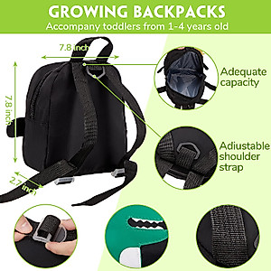4 Pieces Toddler Leashes Dinosaur Toddler Backpack Leash Kids Backpack Harness with Leash Cute Backpack Anti-Lost Rope Toddler Safety Belt Anti Lost Wrist Link for 3-5 Years Old Kid Girl Boy