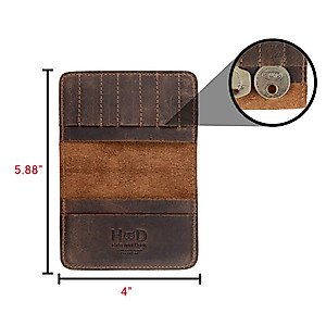 Hide & Drink, Leather Card & Key Holder, Cash Organizer, Front Pocket Wallet, Everyday Accessories, Handmade Includes 101 Year Warranty :: Bourbon Brown