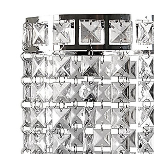 Tadpoles Faux-Crystal & Chrome Cylinder Shade, Chandelier Style