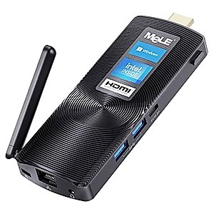 MeLE PCG02 Fanless Mini PC Stick Windows 11 Pro Celeron J4125 4GB 64GB Micro Desktop Computer Stick Support HDMI 4K HD, Dual Band Wi-Fi5, USB3.0, Gigabit Ethernet on Business Office Industrial IOT
