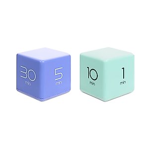 Mooas Cube Timer Violet (5,10,20 and 30 Minutes) & Mint (1,3,5 and 10 Minutes) Bundle, Timer for Studying, Cooking and Workout…