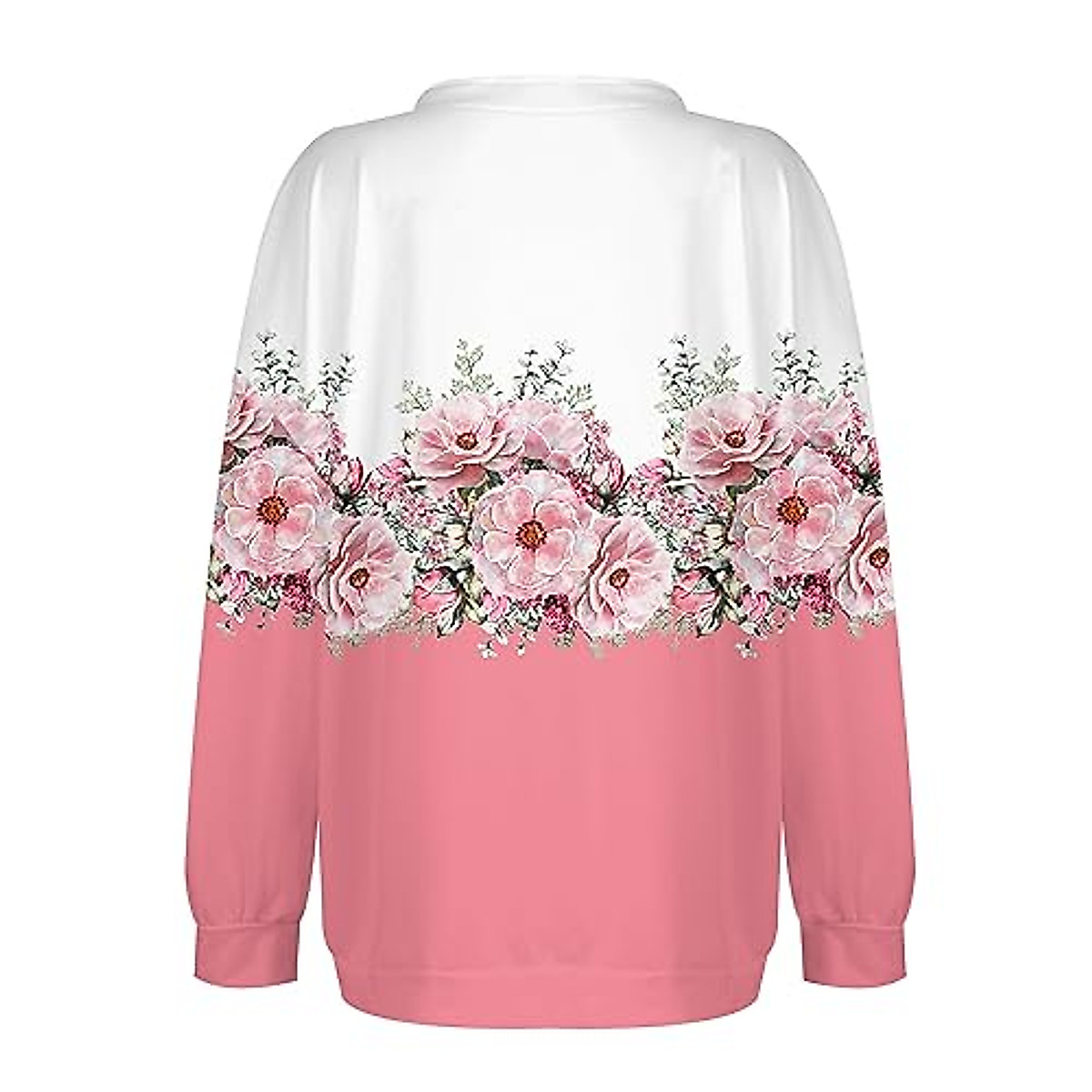 Button Sweatshirts Casual Tops for Women Womens Sweatshirts Red Long Sleeve Shirt Women Women's Fashion Hoodies & Sweatshirts Halloween Hoodies for Women（4-Pink,Large）