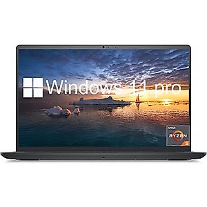 Dell Inspiron 3515 Business Laptop, 15.6''HD Display, AMD Ryzen 5 3450U, Windows 11 Pro, 12GB RAM, 512GB SSD, HDMI, Wi-Fi, Bluetooth, Long Battery Life, SD Card Reader, Carbon Black