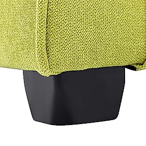GIA Furniture Home Series Mid-Century Modern 60" Upholstered Convertible Loveseat with Side Pocket for Living Room,Green