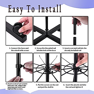 HomeToDou Upgraded Retail Display Rack with Card Clip,7 Tier Craft Show Racks,Store Display Shelves,Adjustable Rotating Stand,Jewelry Keychain Socking Hats,Movable Shop Spinner for Toys Show(Black)