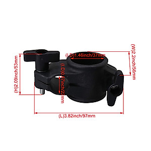 logyues 22mm Electronic Drums T Clamp Clip Bracket Kit Tubing Rack Mount Black Replacement for Roland CR-22