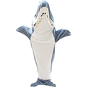 Shark Blanket, Shark Wearable Blanket Adult, Shark Blanket Hoodie, Shark Blanket Super Soft Cozy Flannel Hoodie (XL)