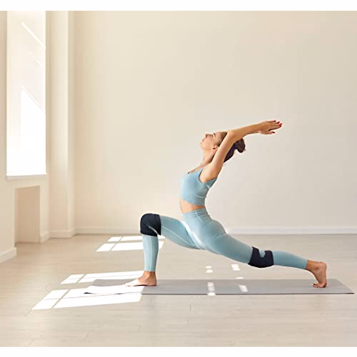 JANSONG Knee Pads with Thick Foam Adjustable Non-Slip Knee Pads for Work Garden Cleaning Flooring Yard Dance Yoga Construction Collision Avoidance Kneeling Sleevedd for Men