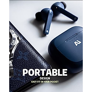 ausounds Wireless Earbuds, Active Noise Cancelling, 20 Hours Playtime, Workout Sweat Resistant, Touch Control (Black)