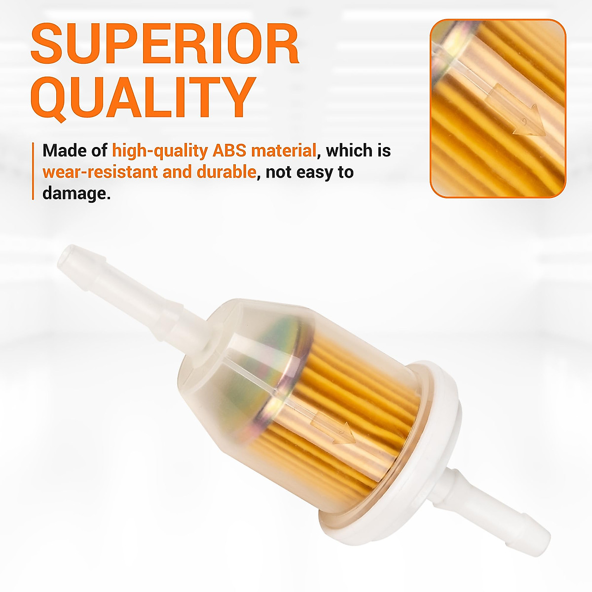 BlueStars AM116304 Fuel Filter 25 050 22-S - For 1/4" and 5/16" Fuel Line Kohler 25 050 03-S 25 050 08-S John Deere GY20709 Gravely 21541500 - Replaces 71-5960 120-436 38666 149-2206-01 - Pack of 10