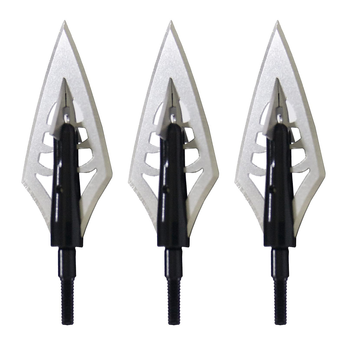 Sososhoot 12Pcs 150 Grain Hunting Fishbone Broadheads 1.1" Cut Arrowheads Crossbow Compound Bow + 1 pcs Black Broadhead Case Plastic Portable Case for Arrowheads