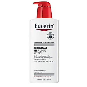 Eucerin Original Healing Rich Body Lotion, Body Lotion for Dry Skin, 16.9 Fl Oz Pump Bottle
