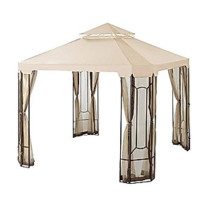 Garden Winds Replacement Canopy for The Cottleville Gazebo - Riplock 350 - Beige