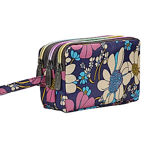 IKAXIYO Women Floral Print Cloth Wristlet Bag Coin Purse Zipper Wallet Cell Phone Pouch, Beautiful and Durable (A1)