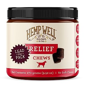 Hemp Well Hemp Relief Dog Soft Chews – Organic Hemp Soft Chews for Dogs, Dog Hip and Joint Supplement for Long Lasting Mobility Support, Calming Dog Anxiety Relief (1 Pack)