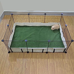 FULUE Guinea Pig Waterproof Cage Liner C&C 2x3,Guinea Pig Cage Canvas Bottom Replacement 42x28 Beige (C&C 2x3)