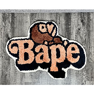 LUXAPE Bape Rug - Handmade & Premium- 32in W * 24in L (80 * 60cm) - Hypebeast Rug - Hypebeast Rug Decor - Living Room, Bedroom, Children Room, Door mat - A Bathing APE - Luxape Rug