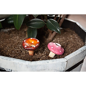 VYV Wellness LLC Self-Watering Terracotta Mushroom Planters - Automatic Plant Waterers for Potted & Hanging Plants - 6 Pack