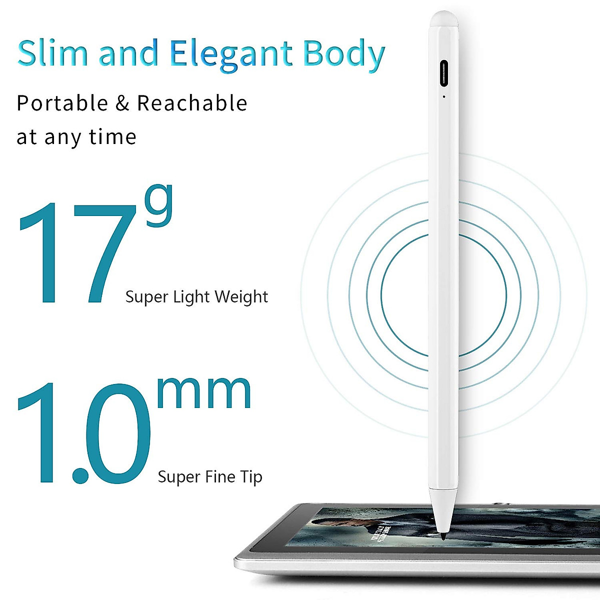 EDIVIA Stylus Pen for iPad Pro 12.9 Pencil Compatible with iPad 10th/9th/8th/7th/6th/Pro 12.9"/11", Air 5th/4th/3rd, Mini 6th/5th