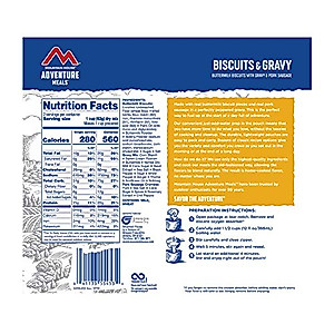 Mountain House Biscuits & Gravy | Freeze Dried Backpacking & Camping Food |2 Servings