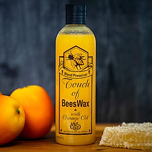 Touch of Oranges Beeswax Wood Polish Conditioner, Cleaner & Restorer Bundle Hardwood Floor Cleaner Spray Real Orange Oil - (32 & 16 oz )