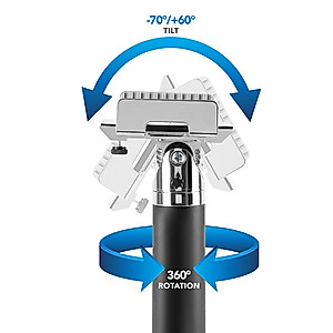 Mount-It! Universal Credit Card POS Terminal Stand for VeriFone Ingenico First Data Card Readers | Adjustable Clamp Width with Tilt, Swivel | Adhesive or Bolt Down Installation