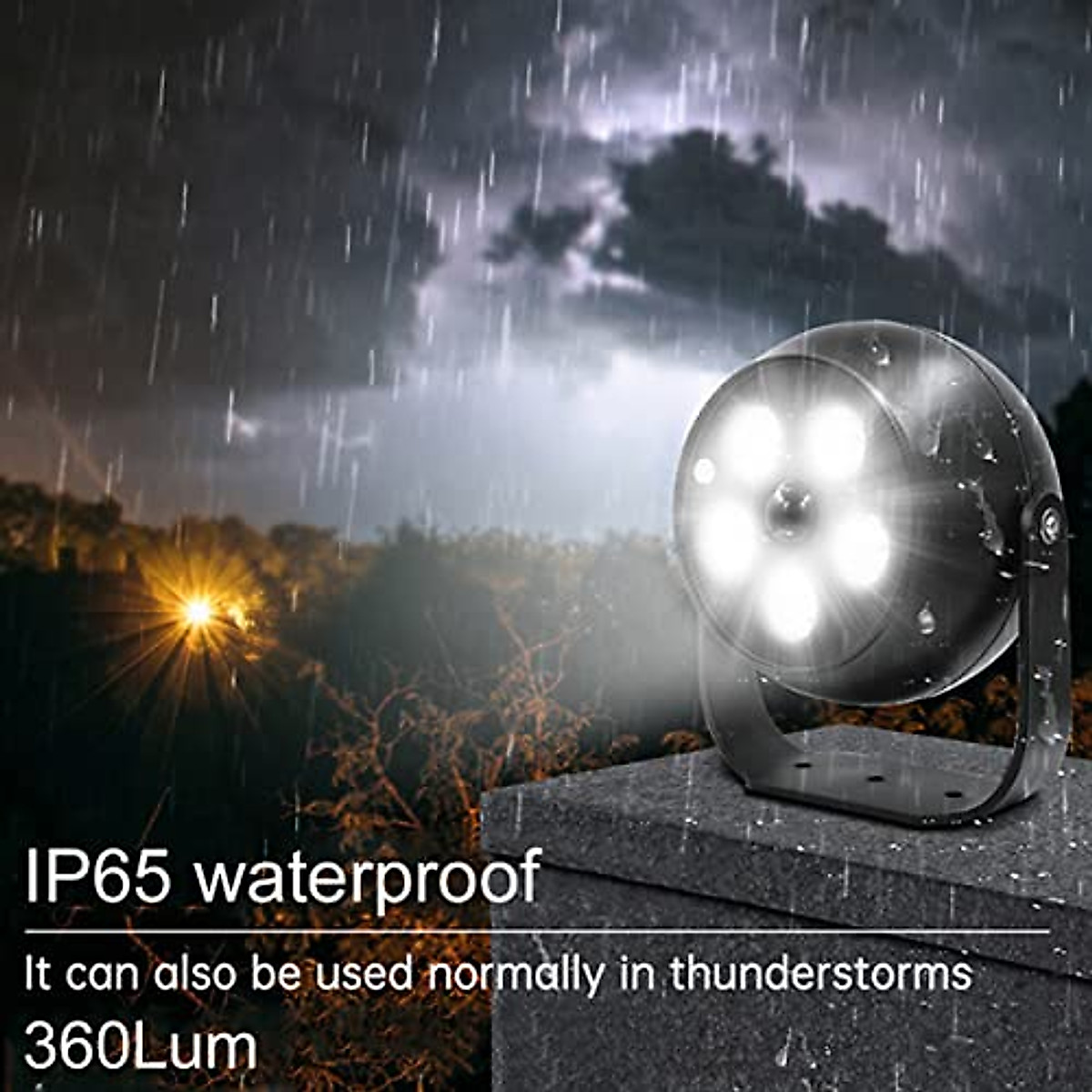 FLRONGSUN Spotlight LED Solar Outdoor Lights with Motion Sensor Super Bright 360 Lumen Waterproof IP65 Landscape Lighting Flood Security Light for Garden Driveway Patio Yard Path Porch Deck